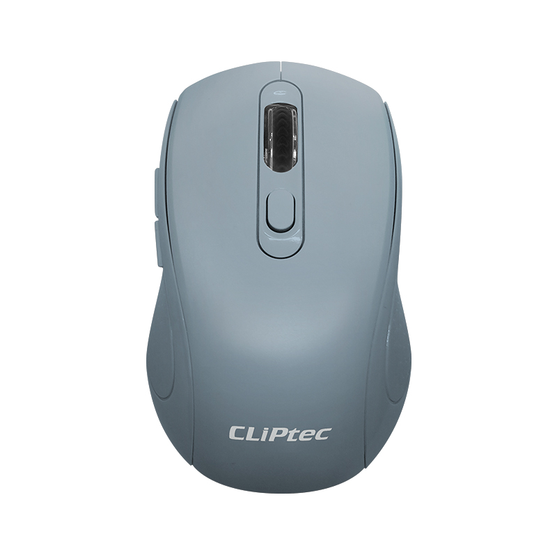 CLIPTEC RZS620 2.4GHZ 1600DPI RECHARGEABLE WIRELESS MOUSE (ION-SPIRIT) - GREY